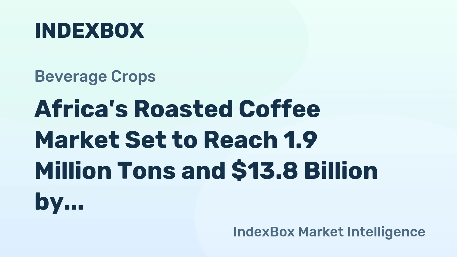 Africa's Roasted Coffee Market Set to Reach 1.9 Million Tons and $13.8 Billion by 2035