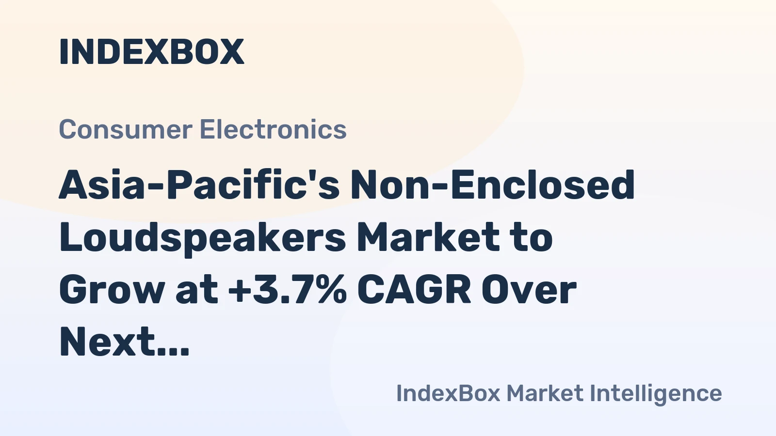 Asia-Pacific's Non-Enclosed Loudspeakers Market to Grow at +3.7% CAGR Over Next Decade