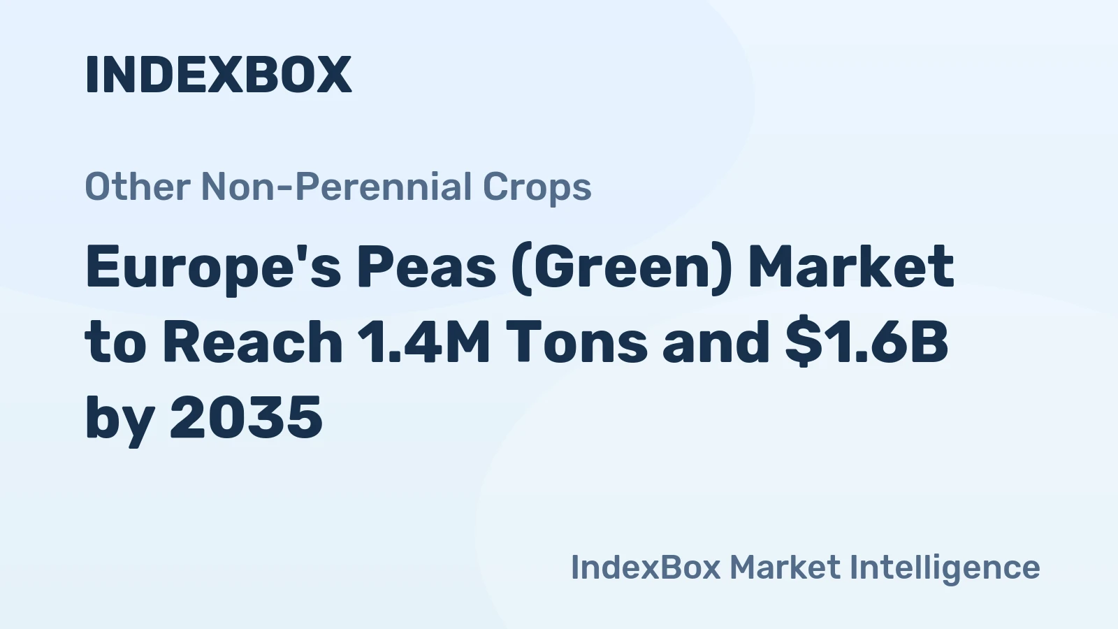 Europe's Peas (Green) Market to Reach 1.4M Tons and $1.6B by 2035