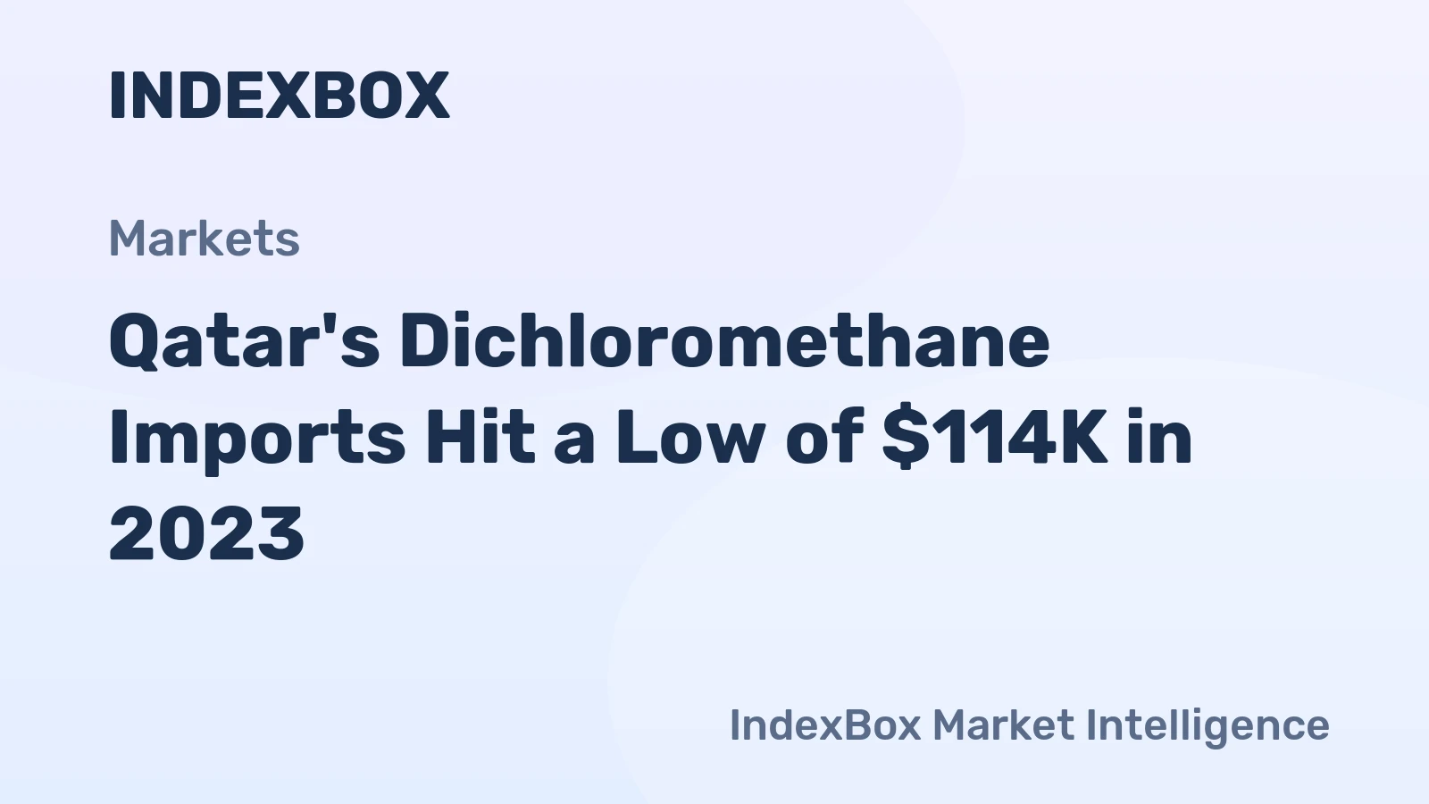 Qatar's Dichloromethane Imports Hit a Low of $114K in 2023