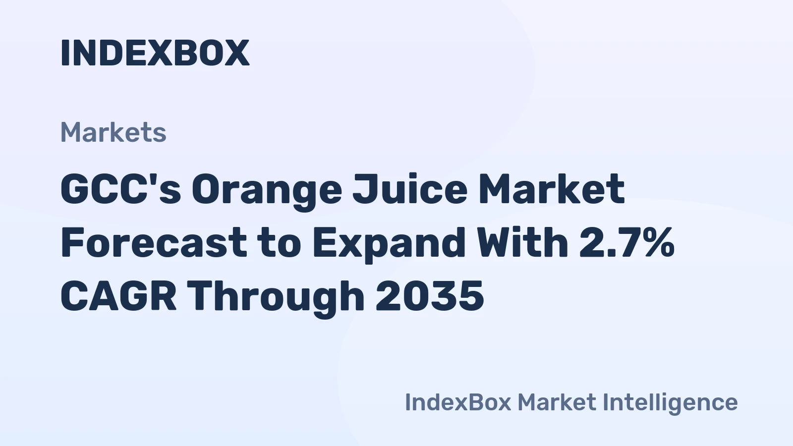GCC's Orange Juice Market Forecast to Expand With 2.7% CAGR Through 2035