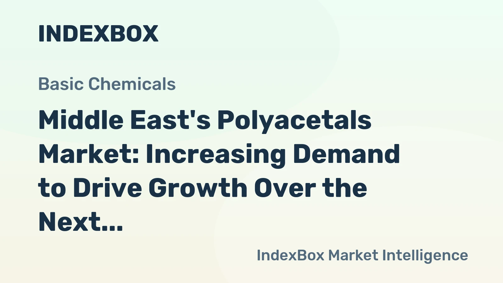 Middle East's Polyacetals Market: Increasing Demand to Drive Growth Over the Next Decade, Reaching 101K tons and $235M by 2035
