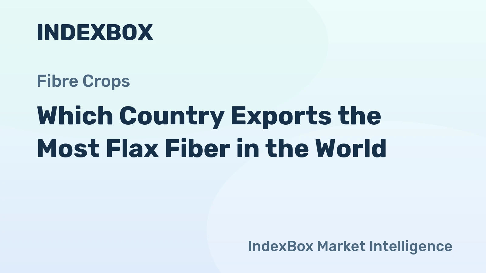 Which Country Exports the Most Flax Fiber in the World?