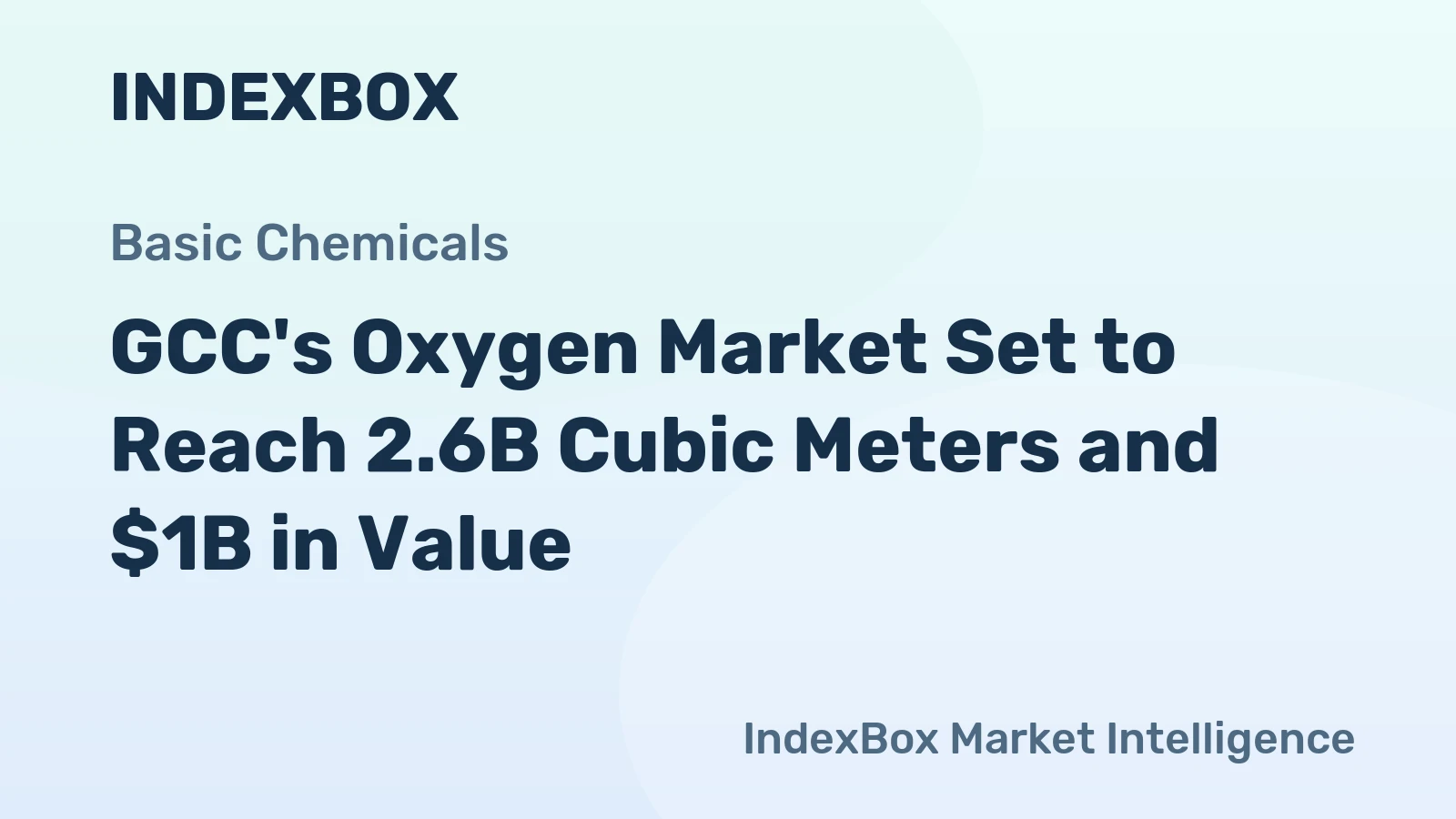 GCC's Oxygen Market Set to Reach 2.6B Cubic Meters and $1B in Value