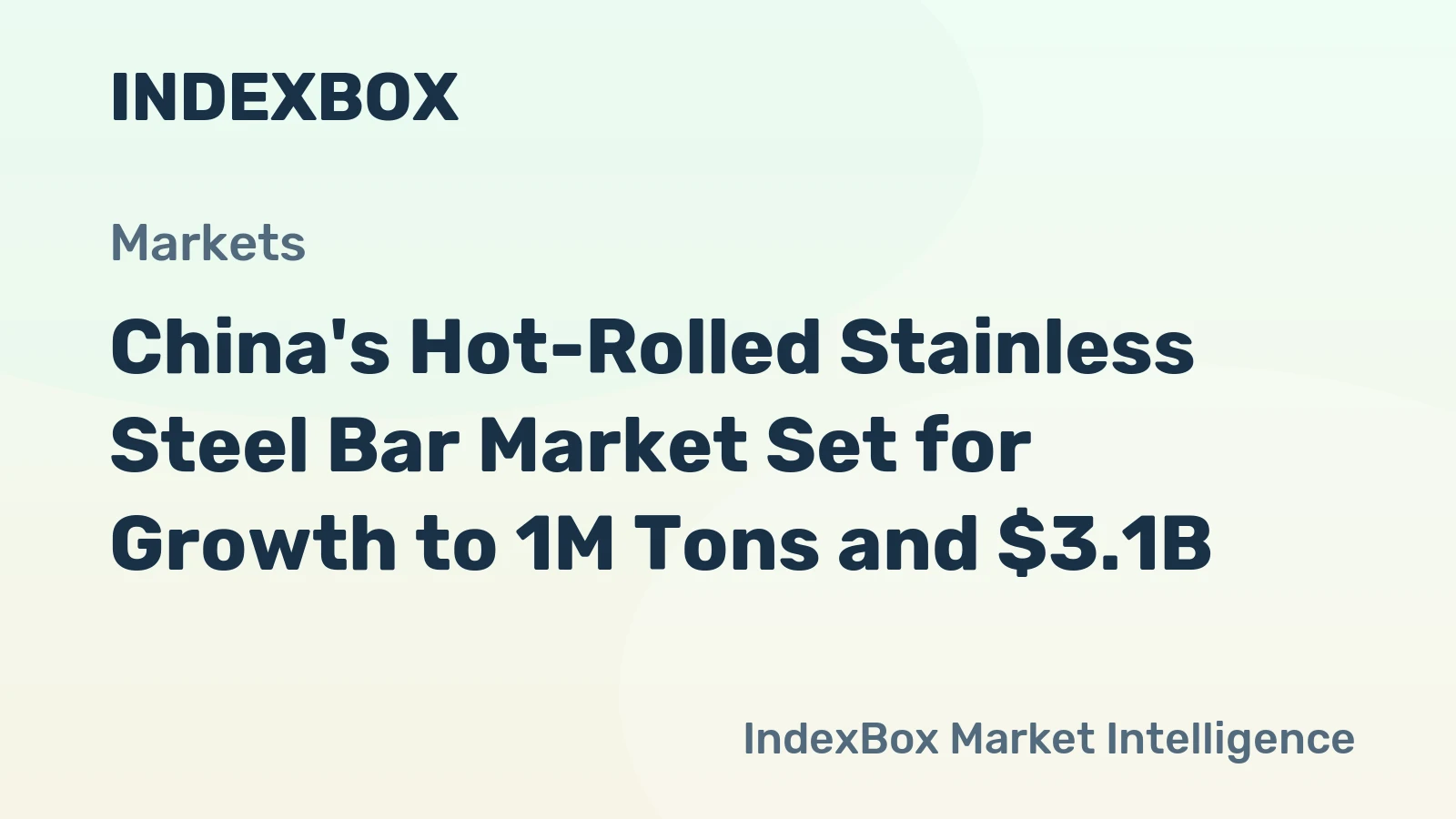 China's Hot-Rolled Stainless Steel Bar Market Set for Growth to 1M Tons and $3.1B