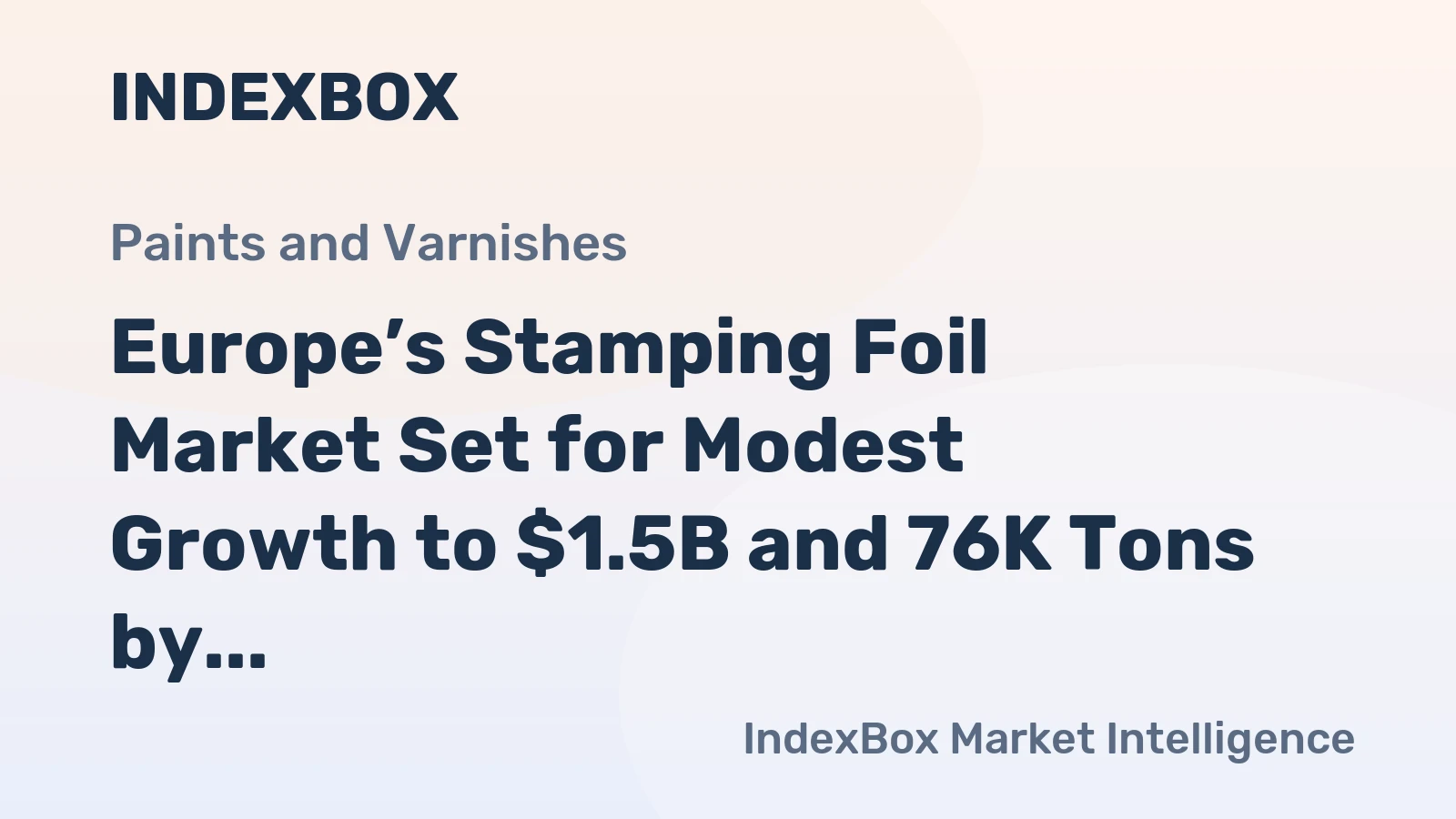 Europe’s Stamping Foil Market Set for Modest Growth to $1.5B and 76K Tons by 2035