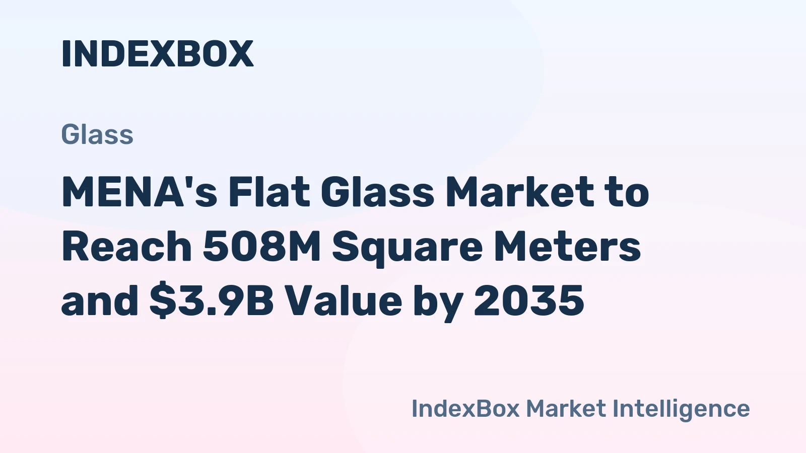 MENA's Flat Glass Market to Reach 508M Square Meters and $3.9B Value by 2035