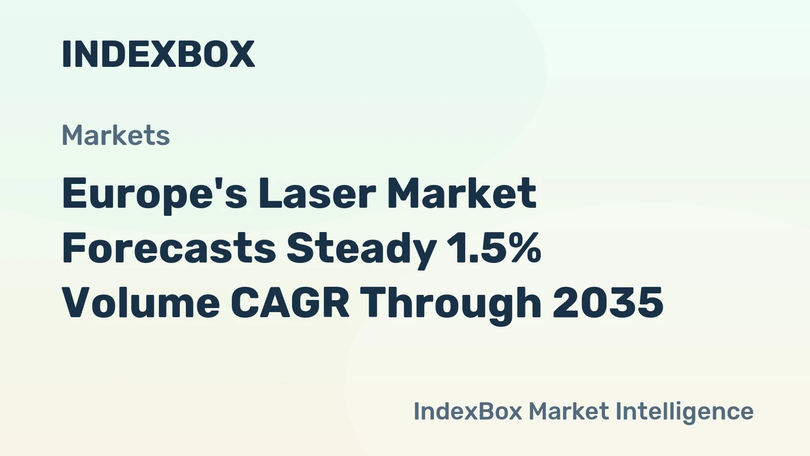 Europe's Laser Market Forecasts Steady 1.5% Volume CAGR Through 2035