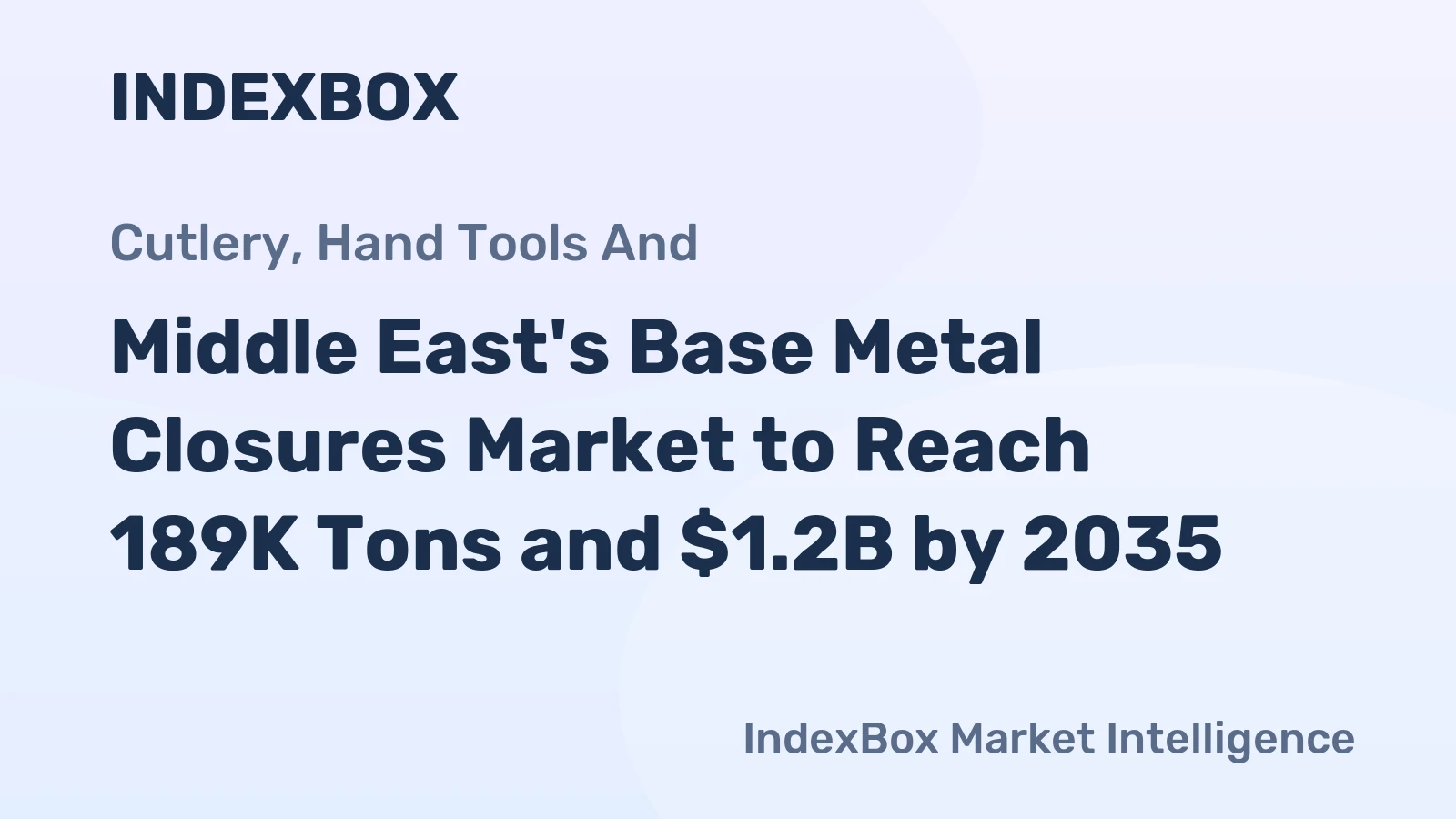 Middle East's Base Metal Closures Market to Reach 189K Tons and $1.2B by 2035