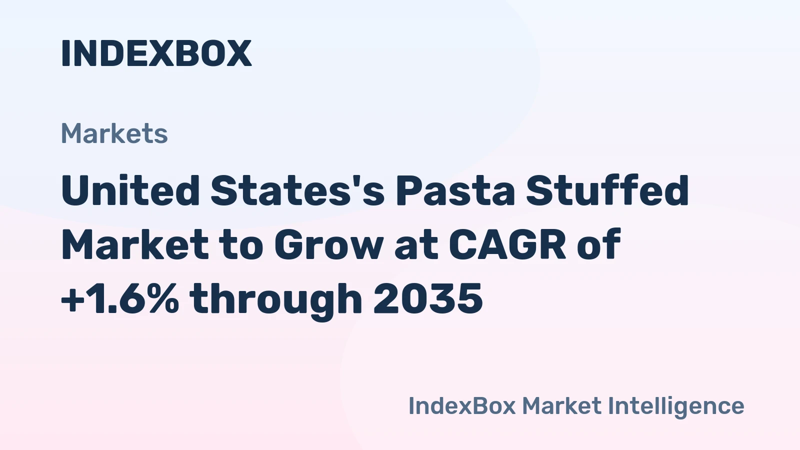 United States's Pasta Stuffed Market to Grow at CAGR of +1.6% through 2035