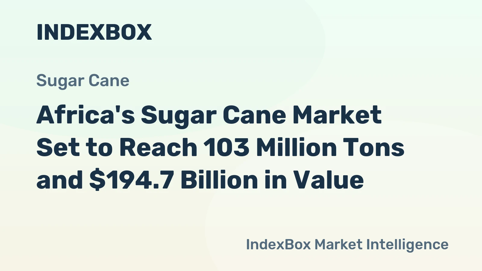 Africa's Sugar Cane Market Set to Reach 103 Million Tons and $194.7 Billion in Value