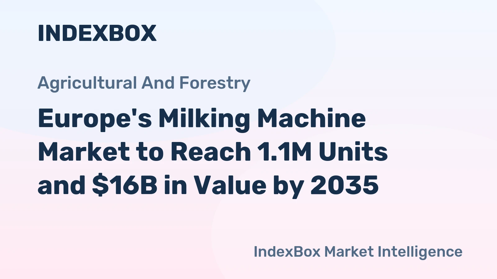 Europe's Milking Machine Market to Reach 1.1M Units and $16B in Value by 2035