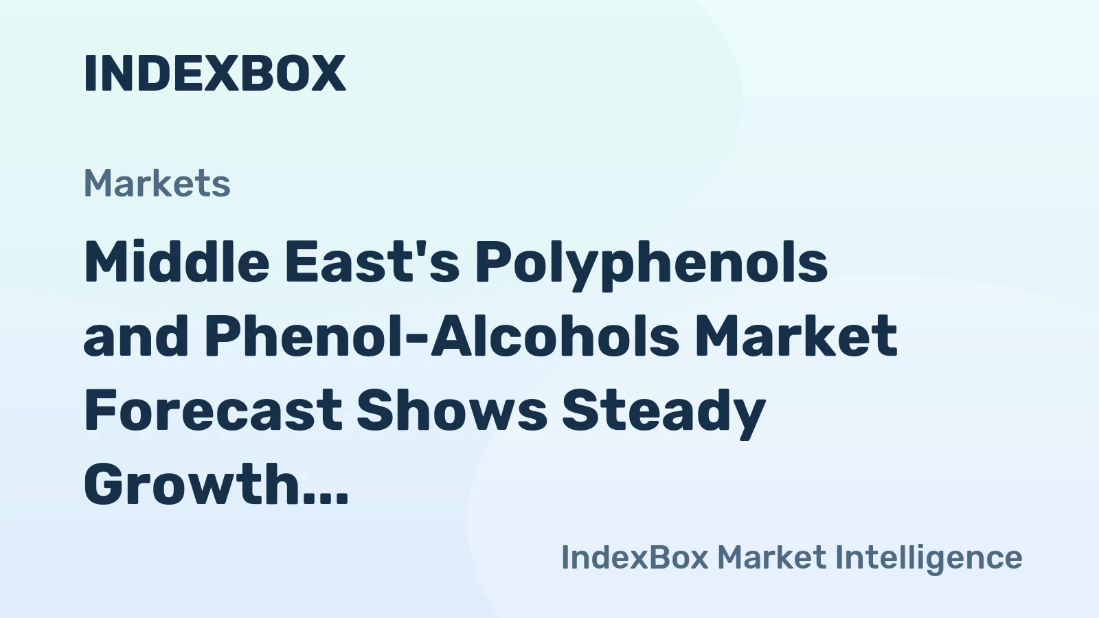 Middle East's Polyphenols and Phenol-Alcohols Market Forecast Shows Steady Growth with 1.1% CAGR Through 2035