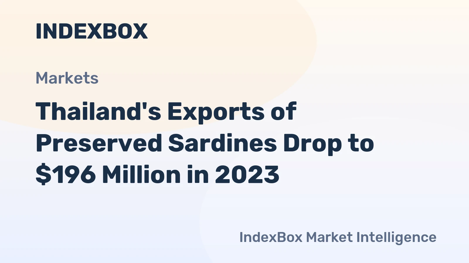 Thailand's Exports of Preserved Sardines Drop to $196 Million in 2023