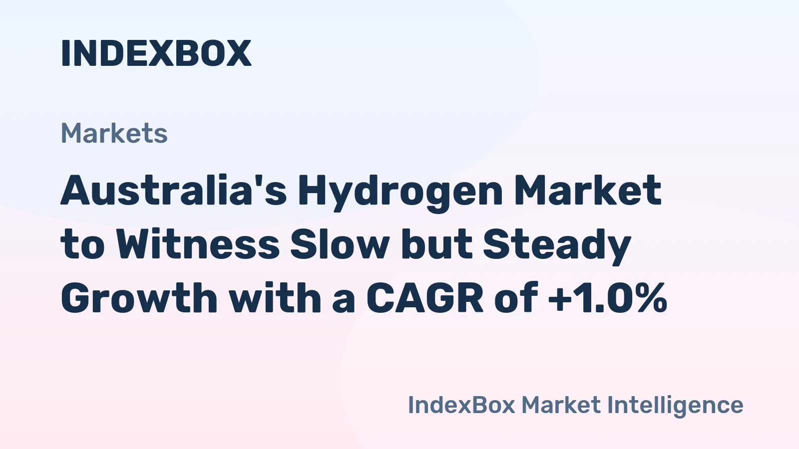 Australia's Hydrogen Market to Witness Slow but Steady Growth with a CAGR of +1.0%