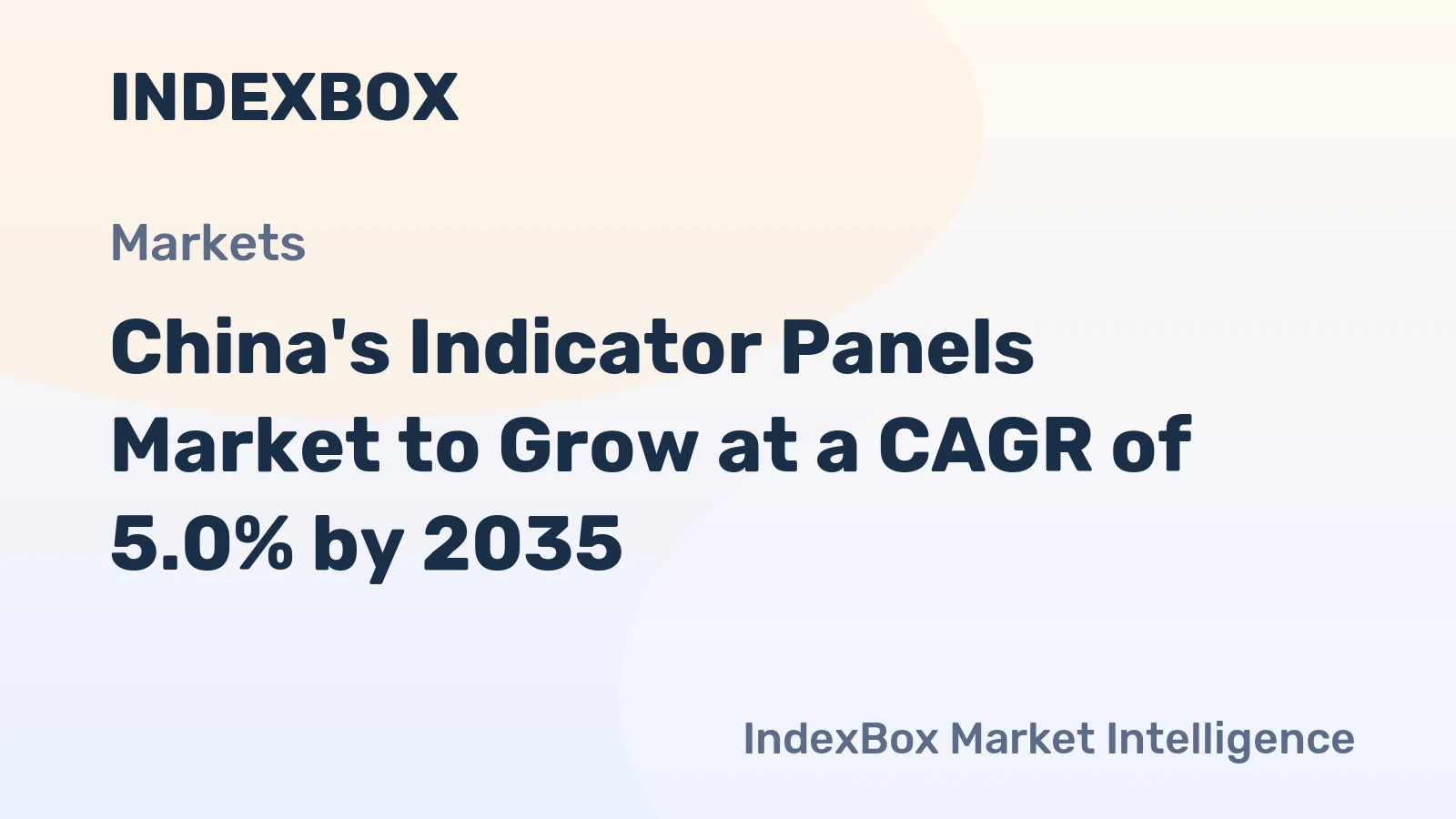China's Indicator Panels Market to Grow at a CAGR of 5.0% by 2035