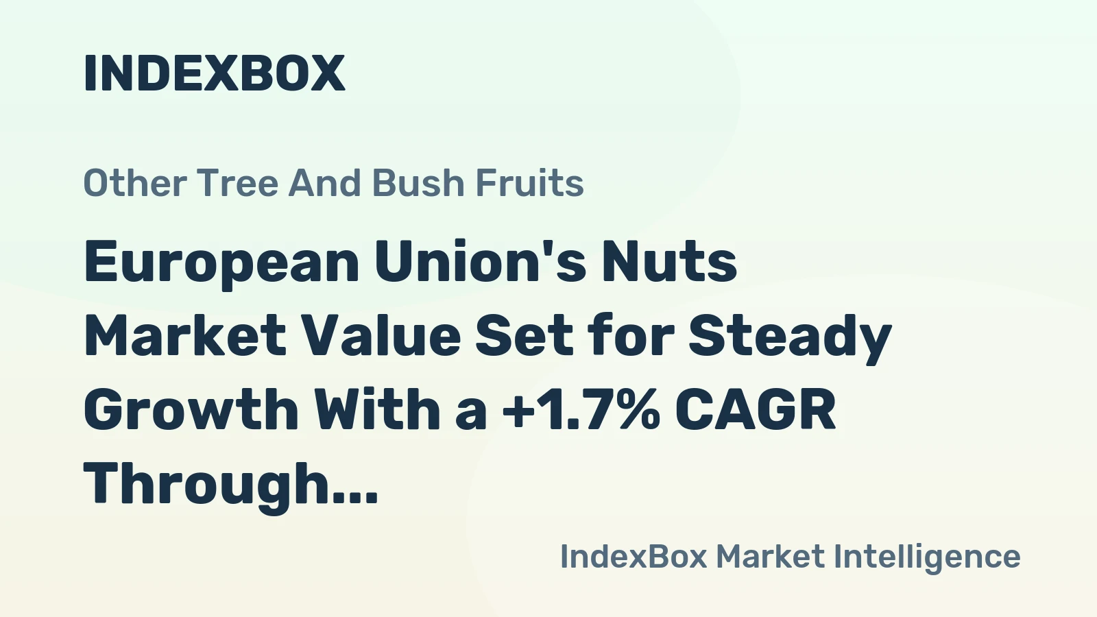 European Union's Nuts Market Value Set for Steady Growth With a +1.7% CAGR Through 2035