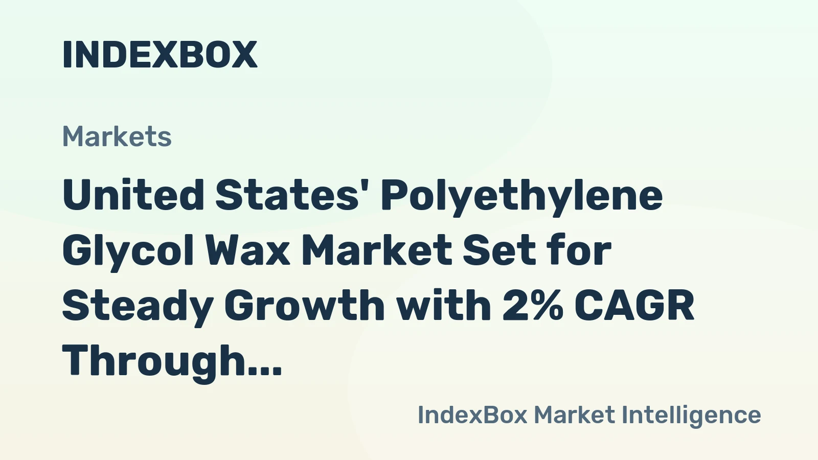 United States' Polyethylene Glycol Wax Market Set for Steady Growth with 2% CAGR Through 2035