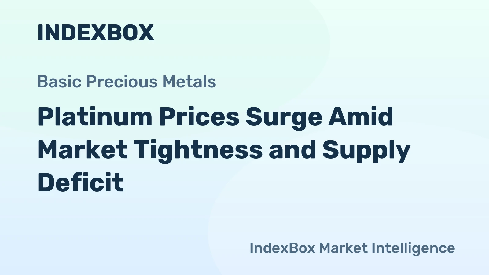 Platinum Prices Surge Amid Market Tightness and Supply Deficit