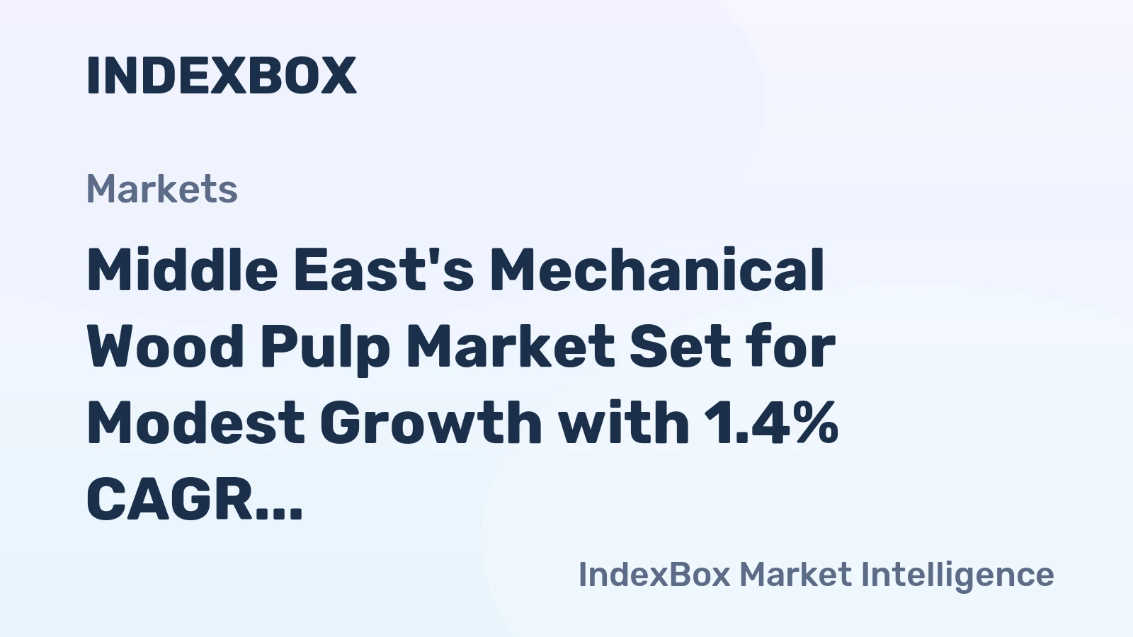 Middle East's Mechanical Wood Pulp Market Set for Modest Growth with 1.4% CAGR in Value Through 2035