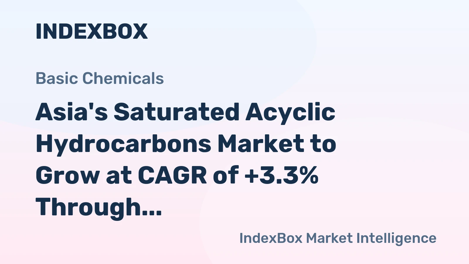 Asia's Saturated Acyclic Hydrocarbons Market to Grow at CAGR of +3.3% Through 2035