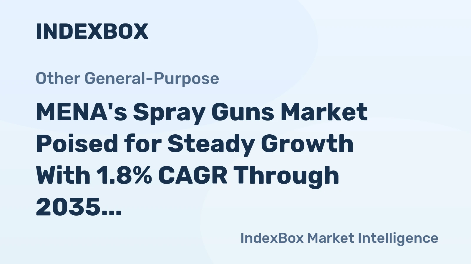 MENA's Spray Guns Market Poised for Steady Growth With 1.8% CAGR Through 2035