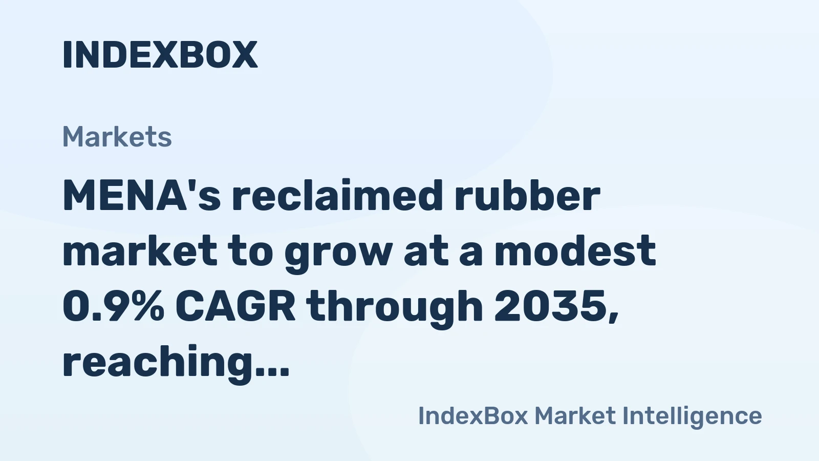 MENA's reclaimed rubber market to grow at a modest 0.9% CAGR through 2035, reaching 220K tons, driven by rising regional demand.