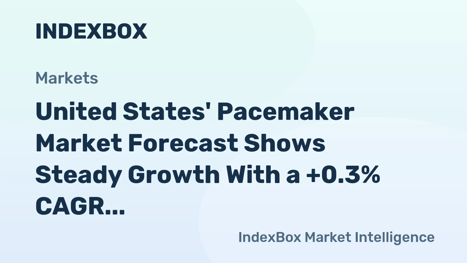 United States' Pacemaker Market Forecast Shows Steady Growth With a +0.3% CAGR in Value