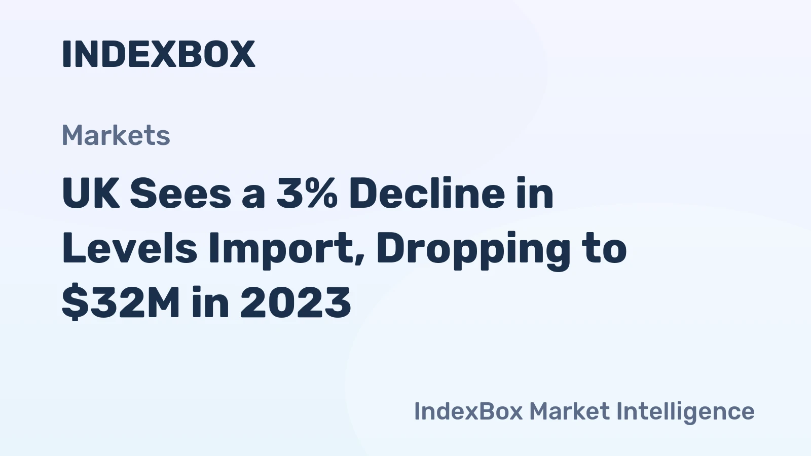 UK Sees a 3% Decline in Levels Import, Dropping to $32M in 2023