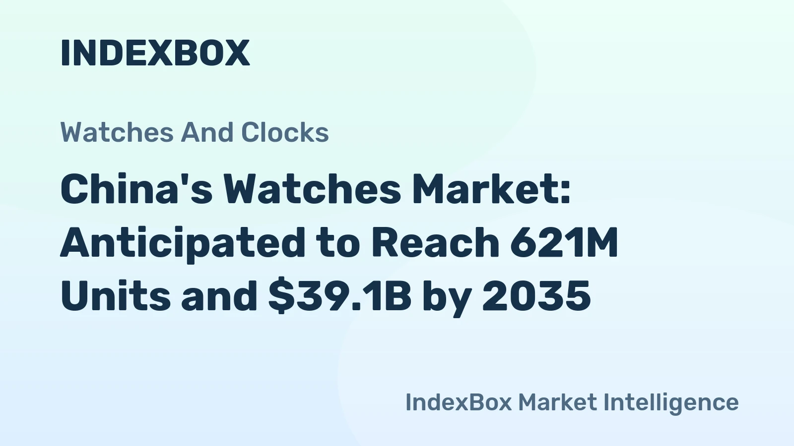 China's Watches Market: Anticipated to Reach 621M Units and $39.1B by 2035