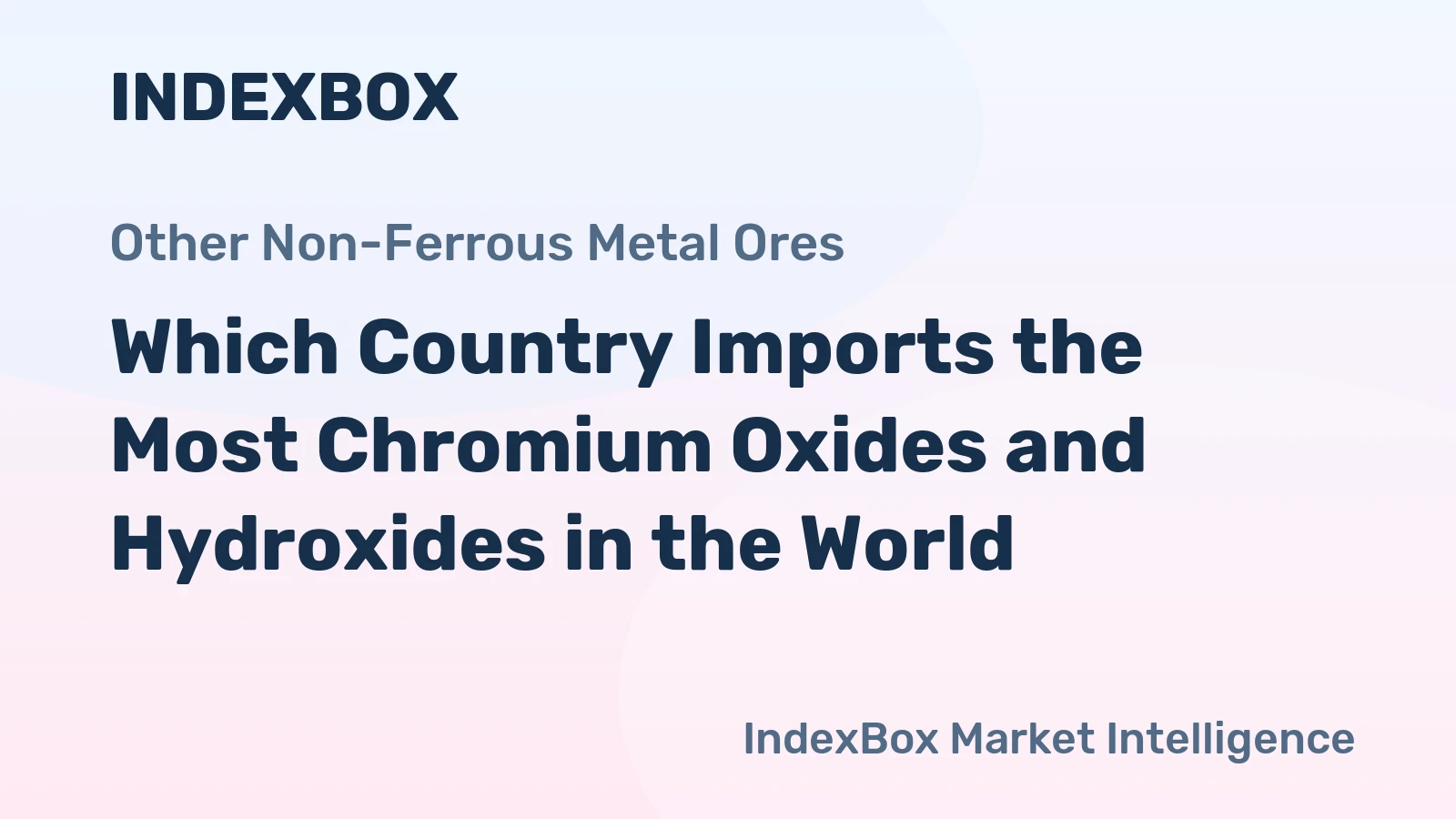 Which Country Imports the Most Chromium Oxides and Hydroxides in the World?