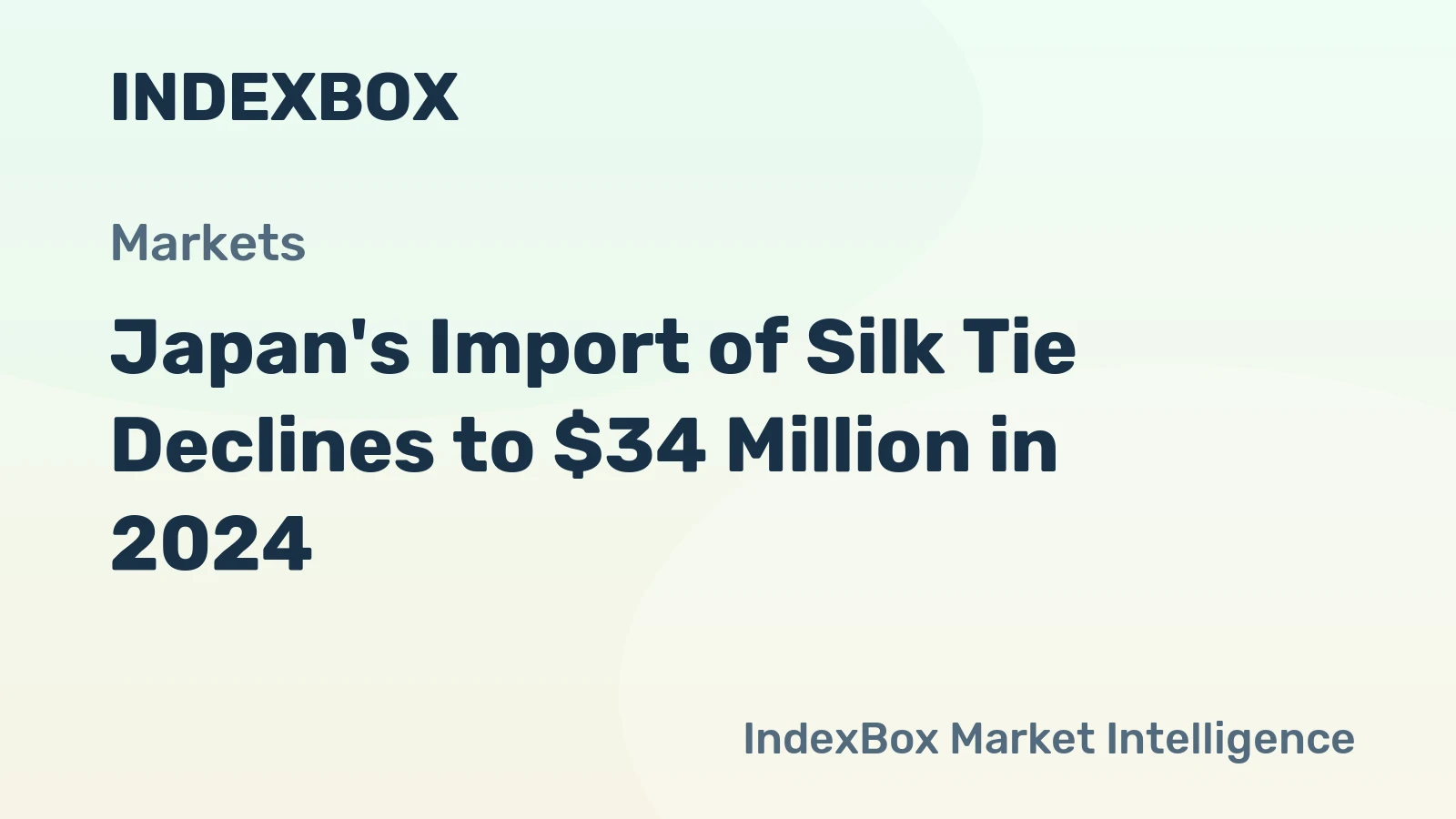 Japan's Import of Silk Tie Declines to $34 Million in 2024