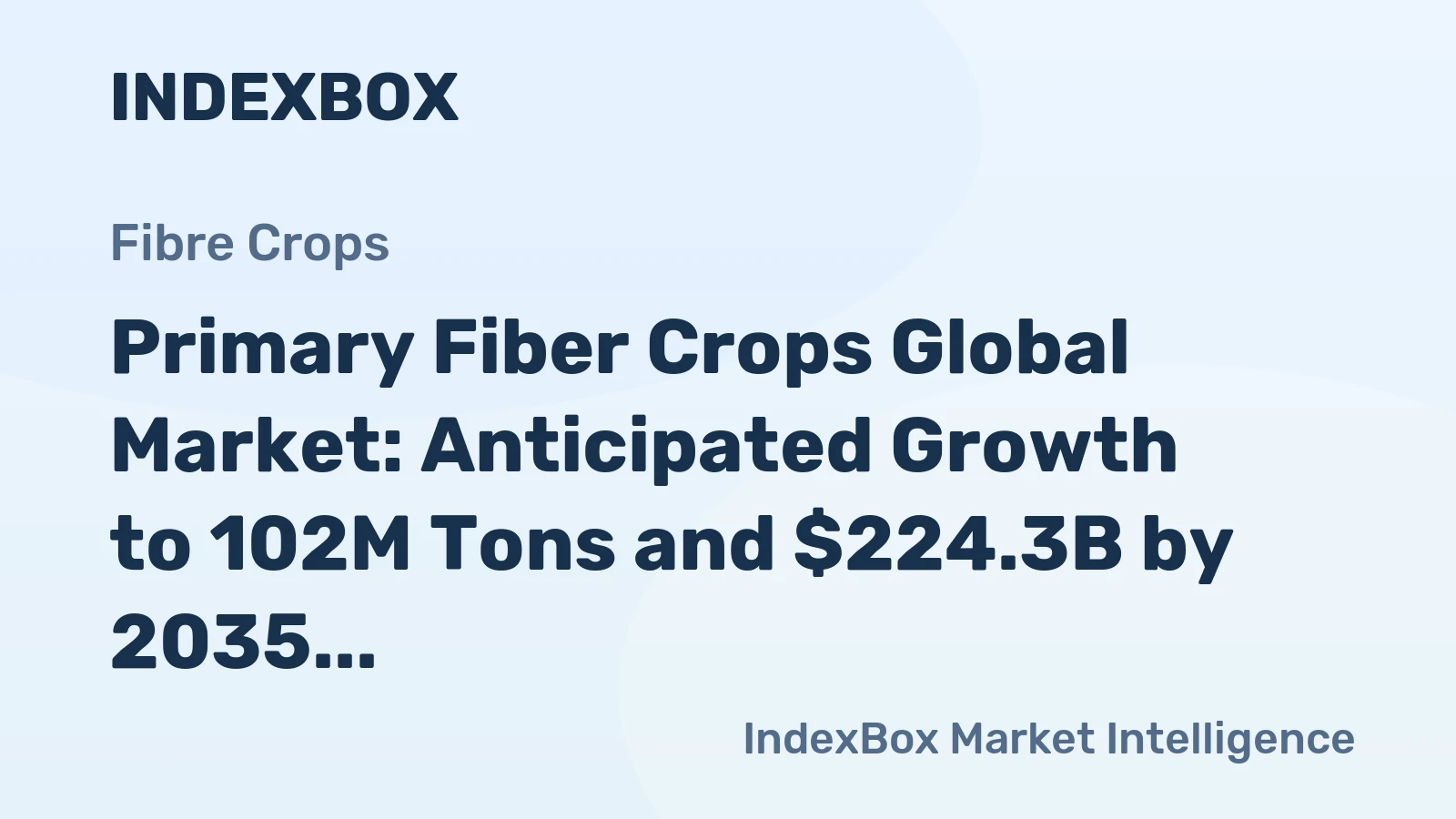 Primary Fiber Crops Global Market: Anticipated Growth to 102M Tons and $224.3B by 2035