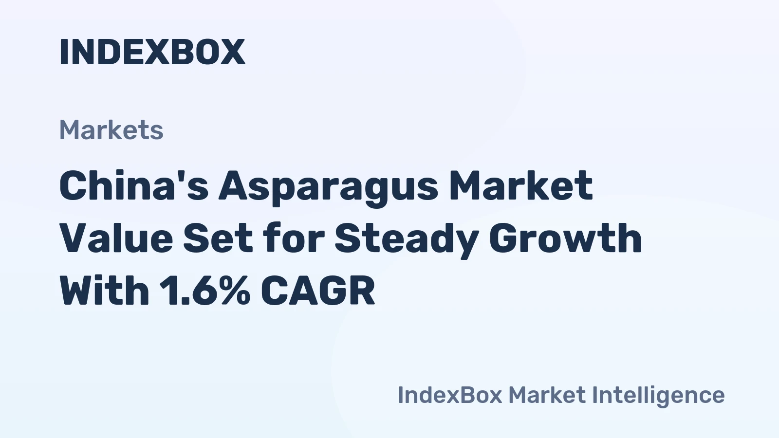 China's Asparagus Market Value Set for Steady Growth With 1.6% CAGR