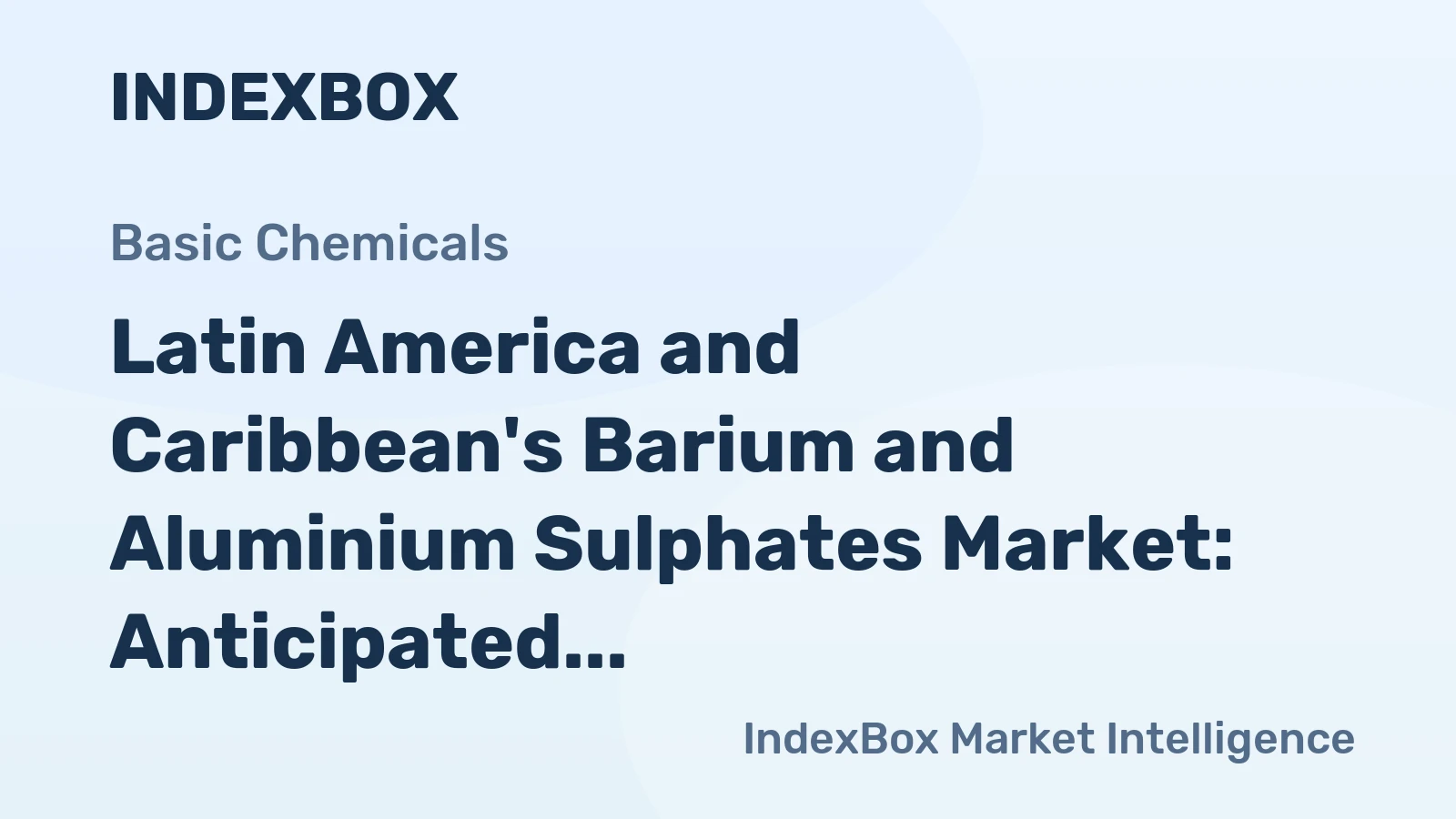 Latin America and Caribbean's Barium and Aluminium Sulphates Market: Anticipated CAGR of +0.9% in Volume and +1.4% in Value to Reach 461K Tons and $210M by 2035