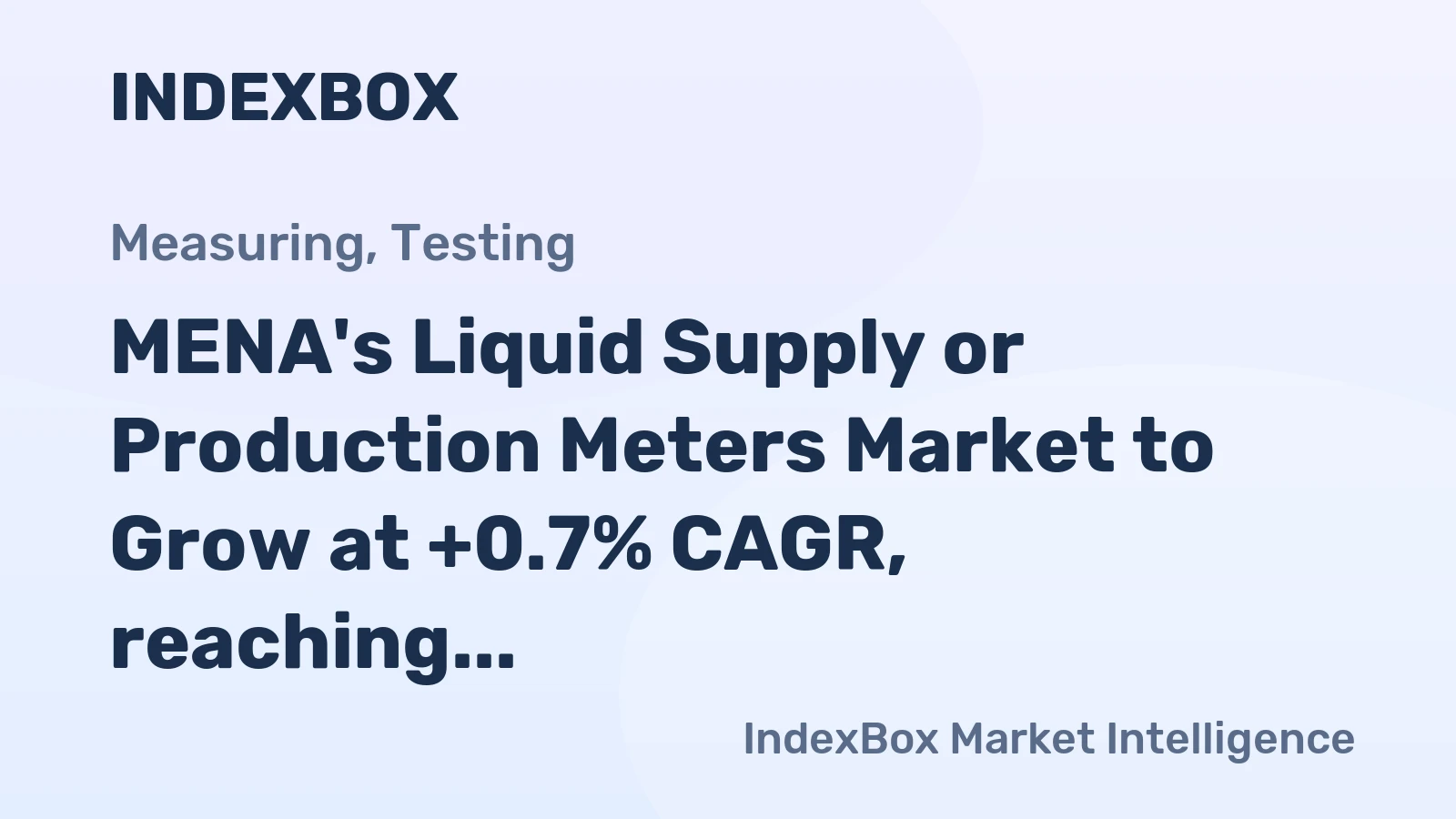 MENA's Liquid Supply or Production Meters Market to Grow at +0.7% CAGR, reaching $867M by 2035