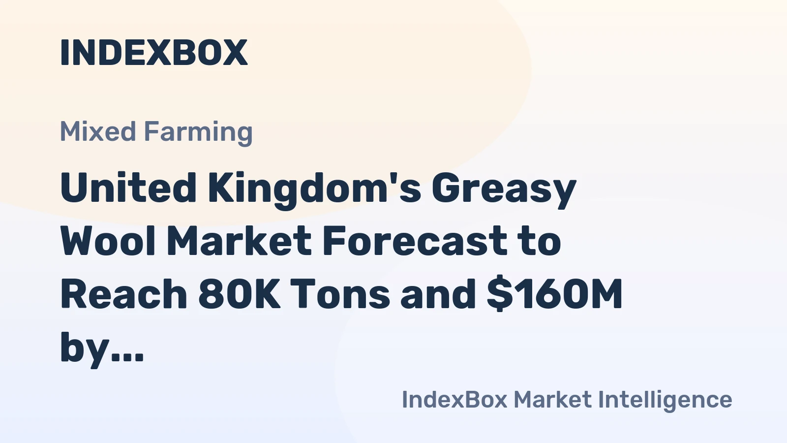 United Kingdom's Greasy Wool Market Forecast to Reach 80K Tons and $160M by 2035