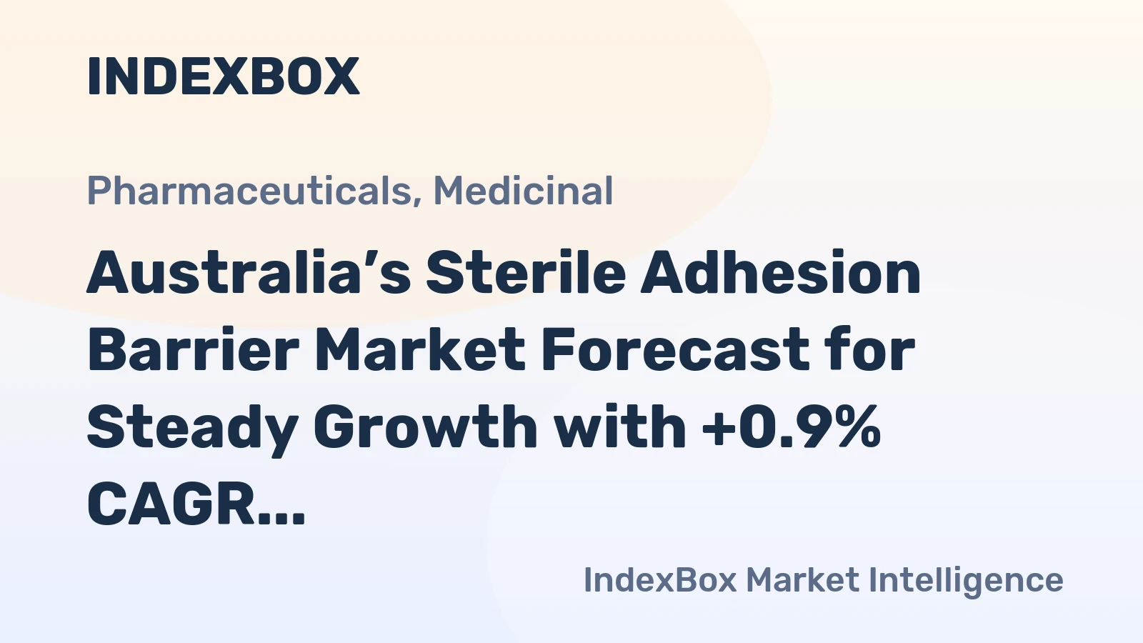 Australia’s Sterile Adhesion Barrier Market Forecast for Steady Growth with +0.9% CAGR