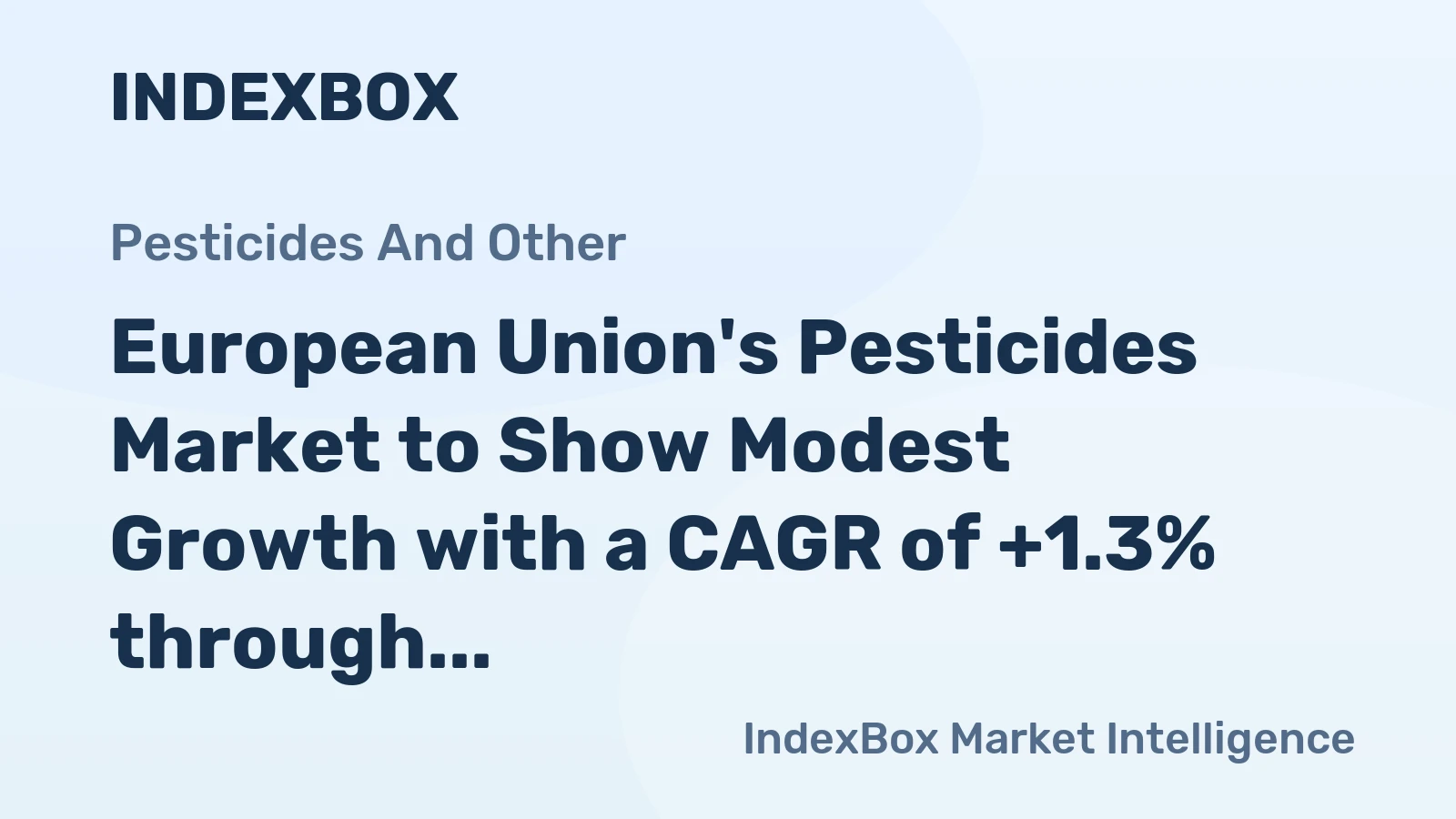 European Union's Pesticides Market to Show Modest Growth with a CAGR of +1.3% through 2035