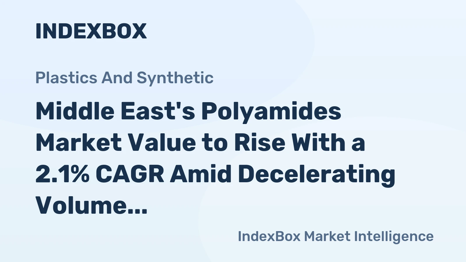 Middle East's Polyamides Market Value to Rise With a 2.1% CAGR Amid Decelerating Volume Growth