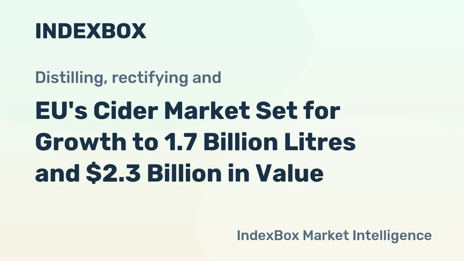 EU's Cider Market Set for Growth to 1.7 Billion Litres and $2.3 Billion in Value
