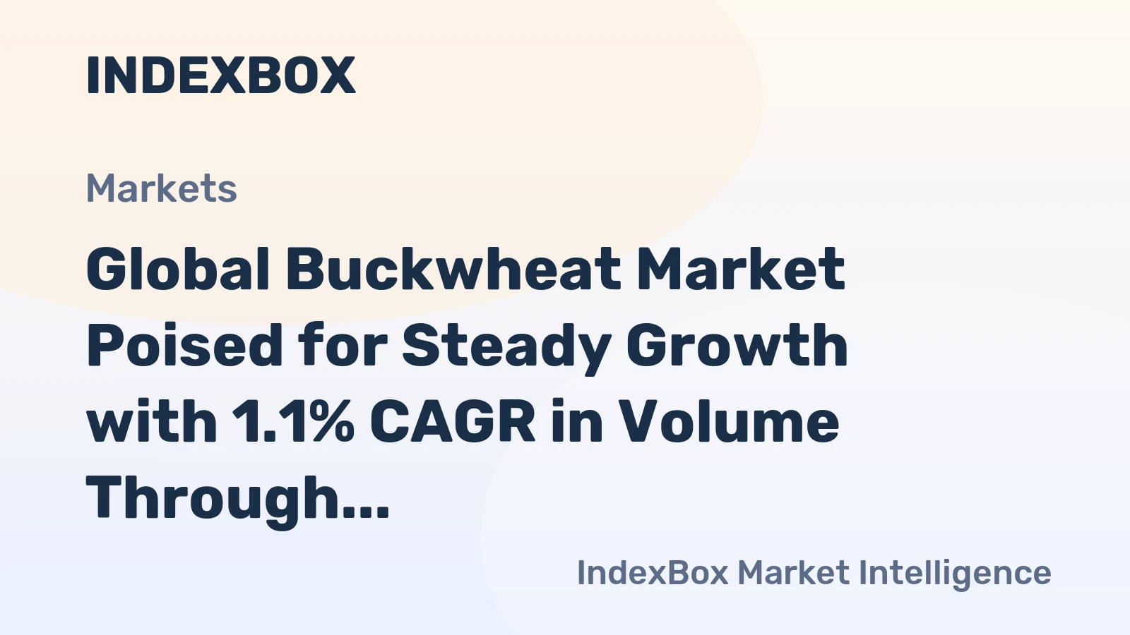 Global Buckwheat Market Poised for Steady Growth with 1.1% CAGR in Volume Through 2035