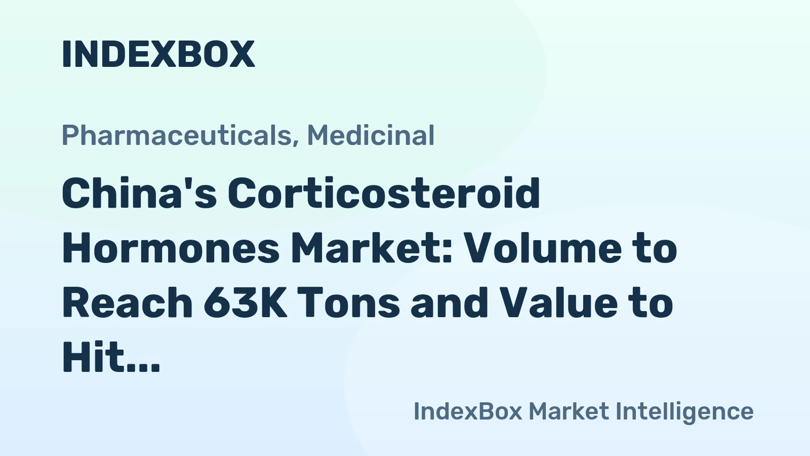 China's Corticosteroid Hormones Market: Volume to Reach 63K Tons and Value to Hit $4.4B by 2035