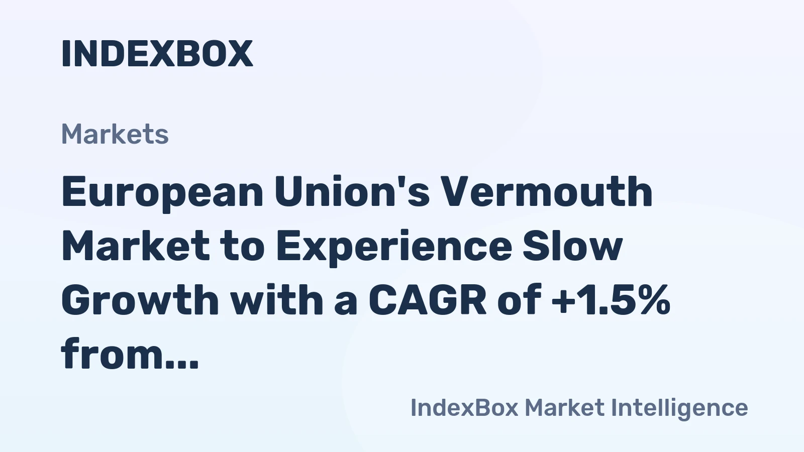 European Union's Vermouth Market to Experience Slow Growth with a CAGR of +1.5% from 2024 to 2035