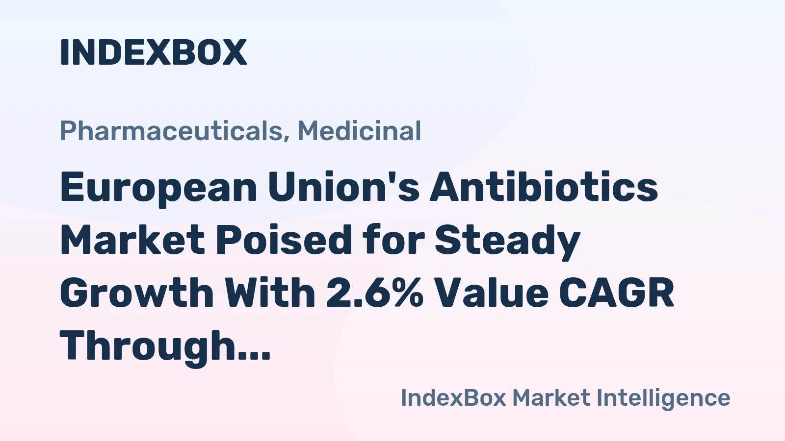 European Union's Antibiotics Market Poised for Steady Growth With 2.6% Value CAGR Through 2035