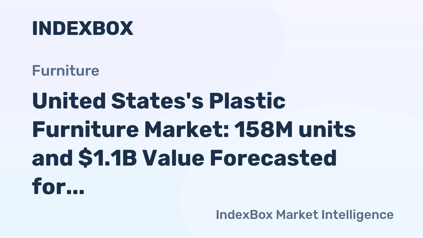 United States's Plastic Furniture Market: 158M units and $1.1B Value Forecasted for 2035