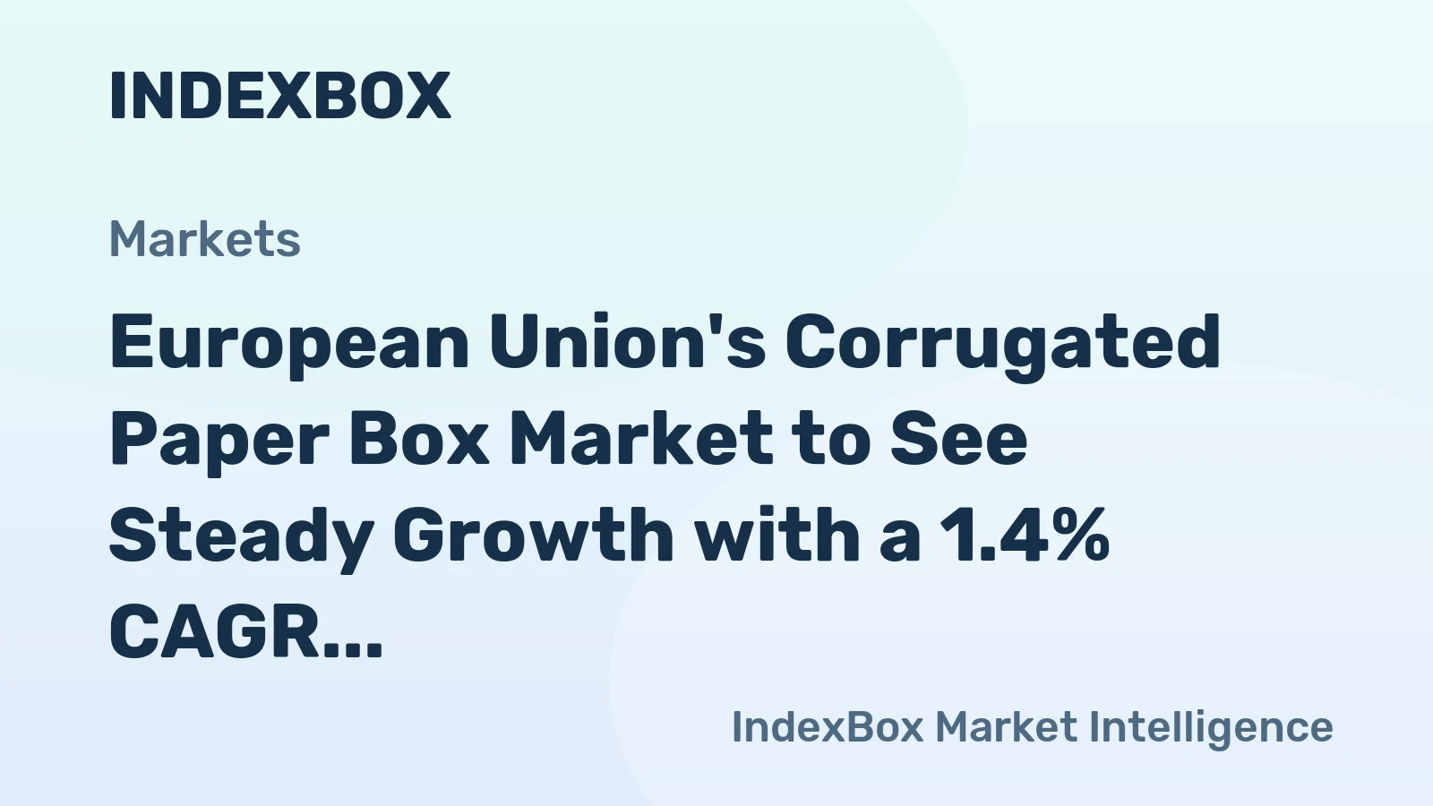 European Union's Corrugated Paper Box Market to See Steady Growth with a 1.4% CAGR Through 2035