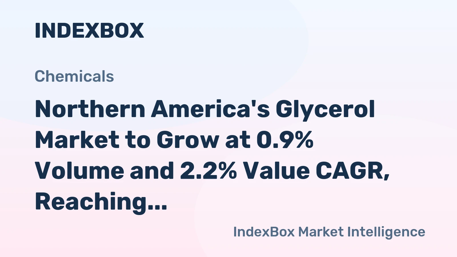 Northern America's Glycerol Market to Grow at 0.9% Volume and 2.2% Value CAGR, Reaching 1.2M tons and $1.5B by 2035