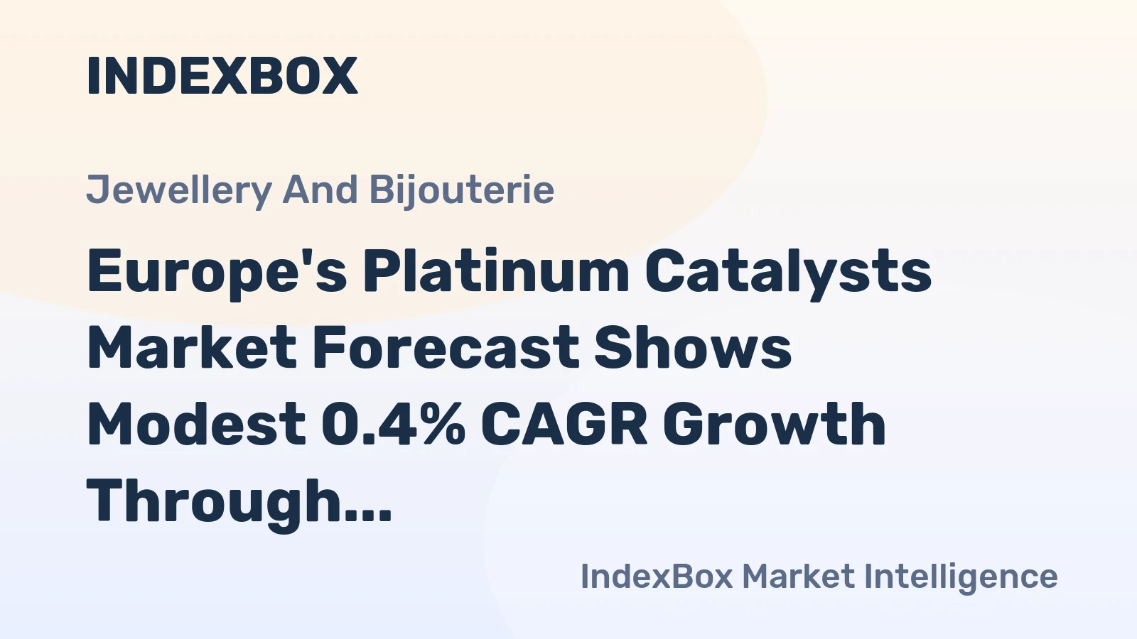 Europe's Platinum Catalysts Market Forecast Shows Modest 0.4% CAGR Growth Through 2035
