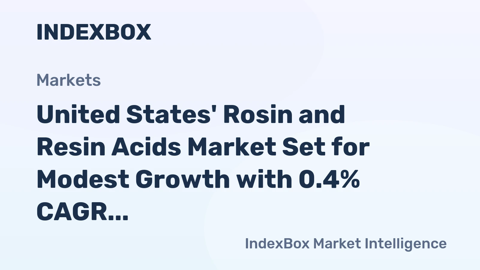 United States' Rosin and Resin Acids Market Set for Modest Growth with 0.4% CAGR Through 2035
